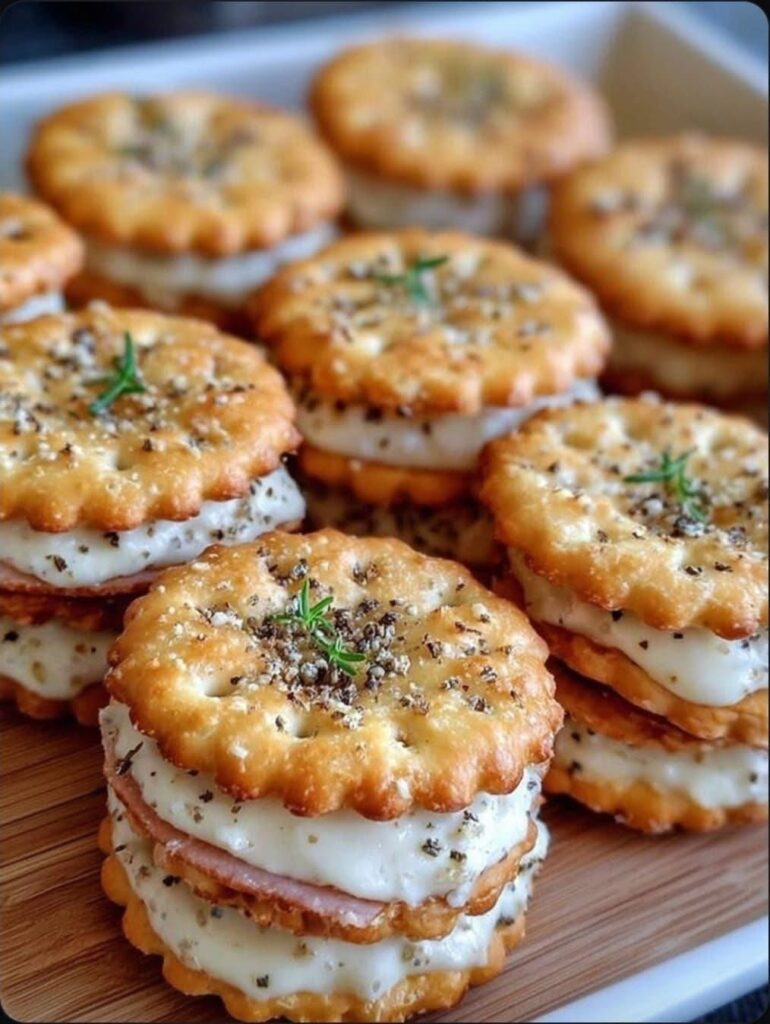 Savory Ritz Cracker Sandwich Stacks – Food Lovers