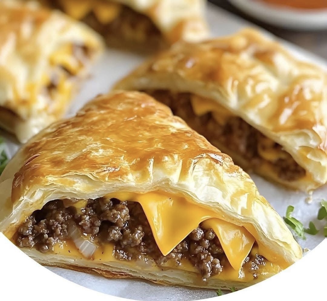 Cheeseburger Puff Pastry Pockets – Food Lovers