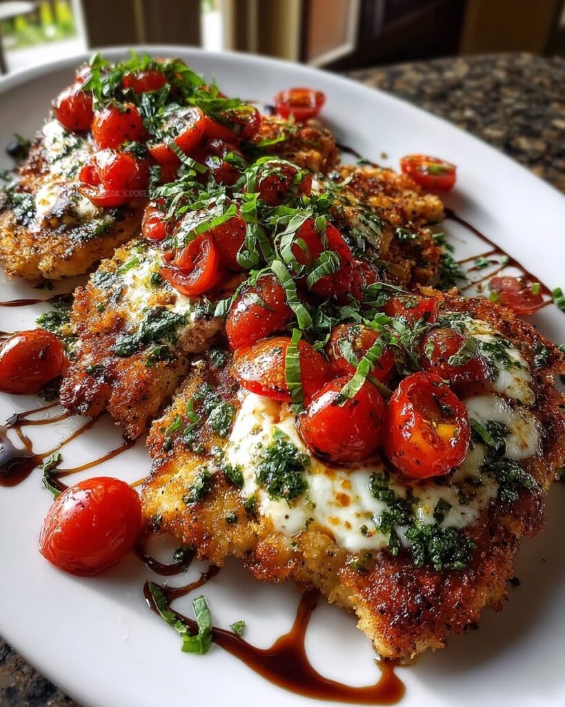 Italian Basil Chicken Cutlets with Tomato and Mozzarella Topping – Food ...