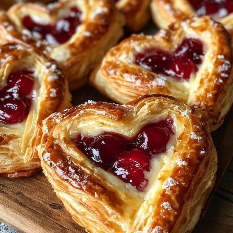 Cherry Heart Puff Pastries – Food Lovers